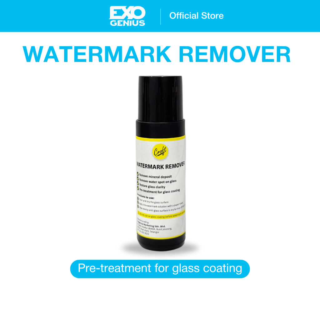 CROFT Watermark Remover Car Windscreen (Waterspot Stain Removal) 40ml ...