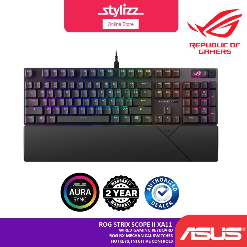 ASUS ROG STRIX SCOPE II XA11 WIRED GAMING KEYBOARD - ROG NX MECHANICAL ...