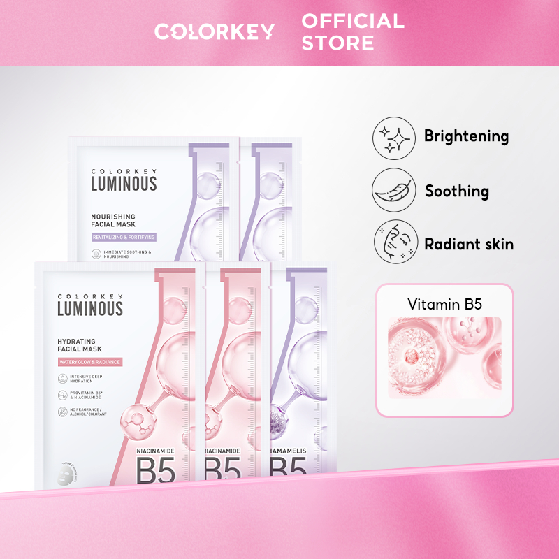 [Random color]COLORKEY Luminous B5 Nicotinamide Hydrating Facial Masks ...