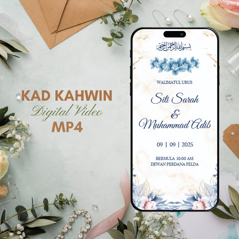 Kad Kahwin / Wedding Invitation Digital Video MP4 (Mobile Phone Size ...