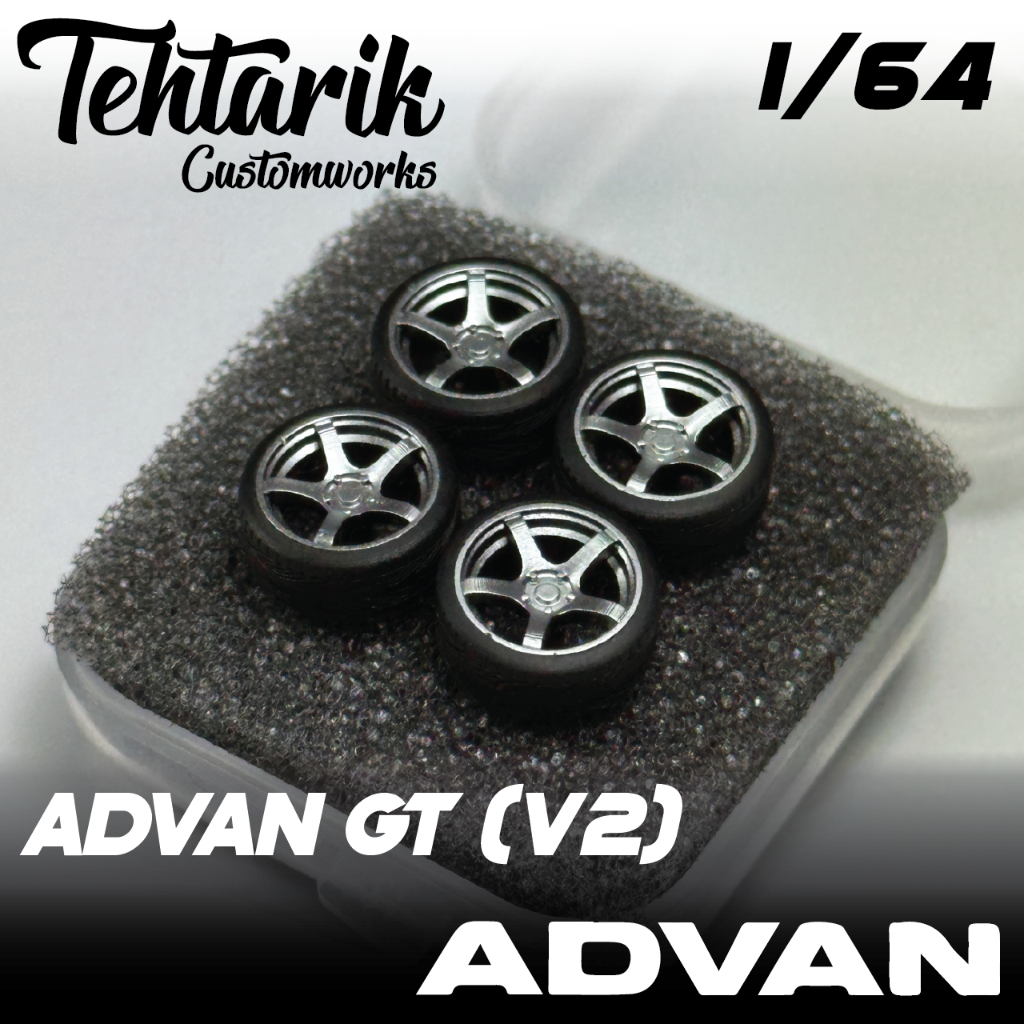 Advan Racing GT Resin Rims 1:64 Scale 9mm 10mm | Shopee Malaysia