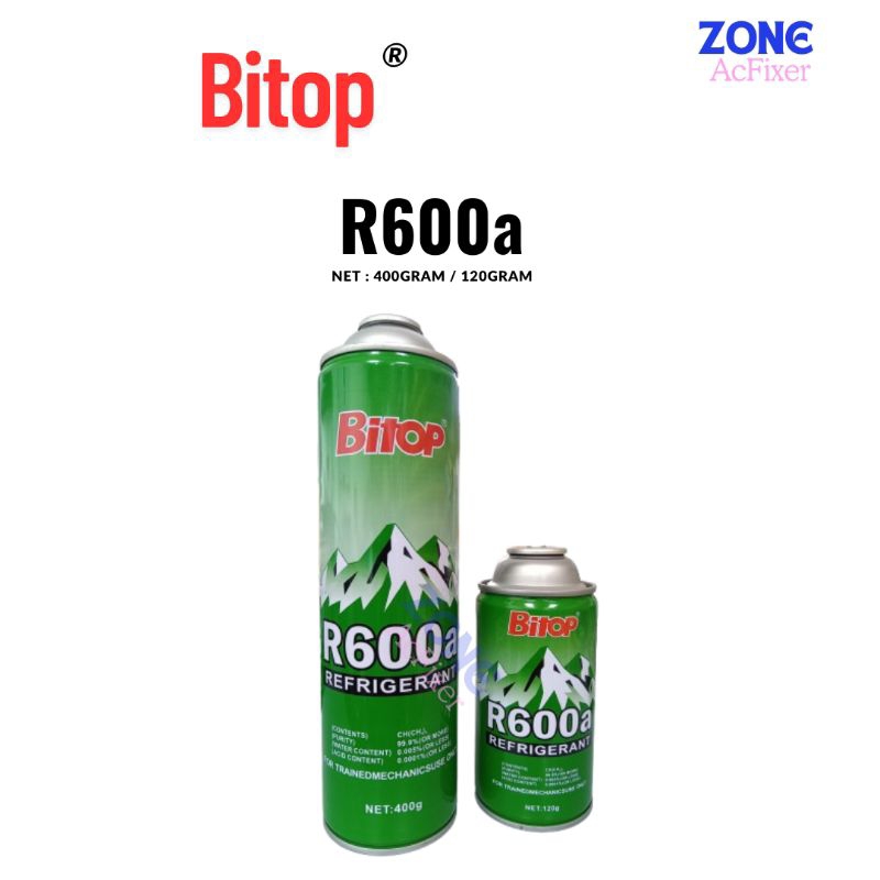 Bitop gas R600a refrigerant, freezers net weight 400gram / 120 gram ...