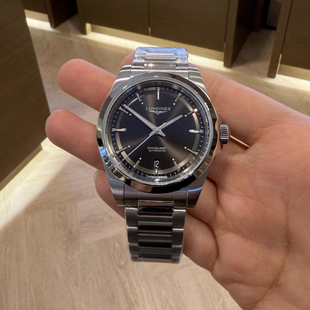 Longines Conquest Sunray Black MB - 38mm | Shopee Malaysia