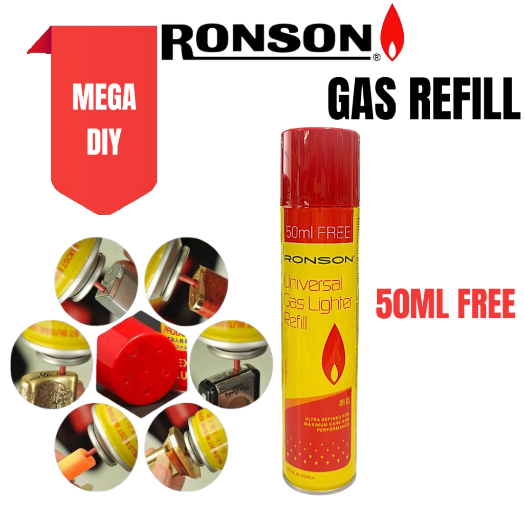 RONSON Gas Refill Universal Gas Lighter Refill (USE FOR GAS LIGHTER ...