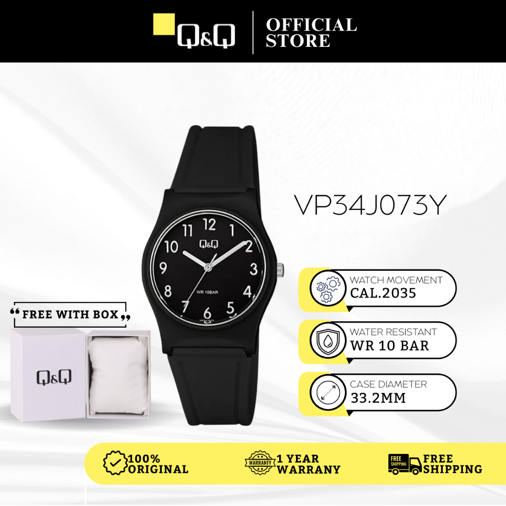 Q&Q Japan by Citizen Ladies Resin Analogue Watch VP34 / V25A / V27A | Shopee Malaysia