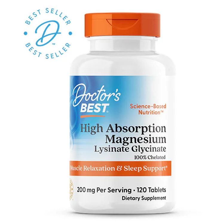 Doctor's Best High Absorption Magnesium Lysinate Glycinate, 100% ...