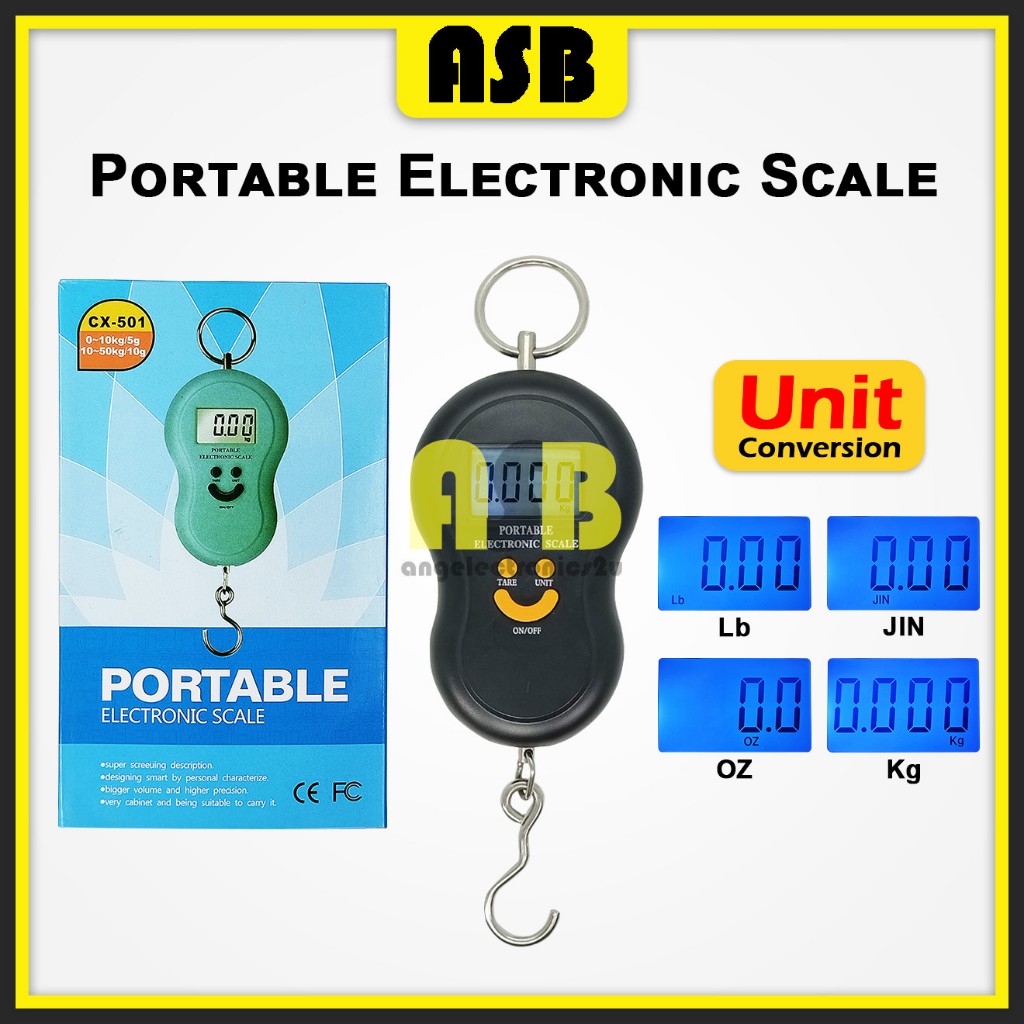 (1pc) CX-501 Portable Electronic Scale With Hook ( 0 - 50KG ) ( Random ...