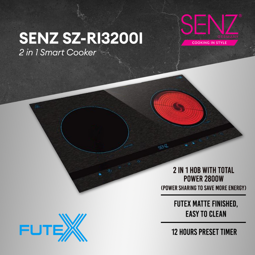 SENZ SZ-RI3200i 2 in 1 Smart Cooker- Built-In Induction Cooker / Heat ...