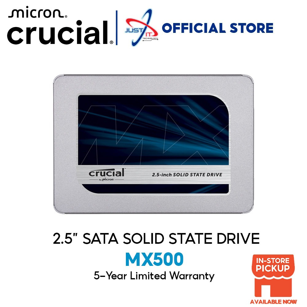 Crucial MX500 2.5" SATA SSD - 250GB / 500GB / 1TB / 2TB | Shopee Malaysia