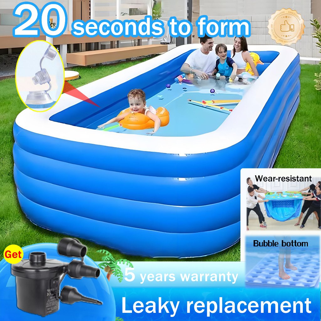 【In stock】Inflatable Swimming Pool Kids Swimming Pool Baby Swimming ...
