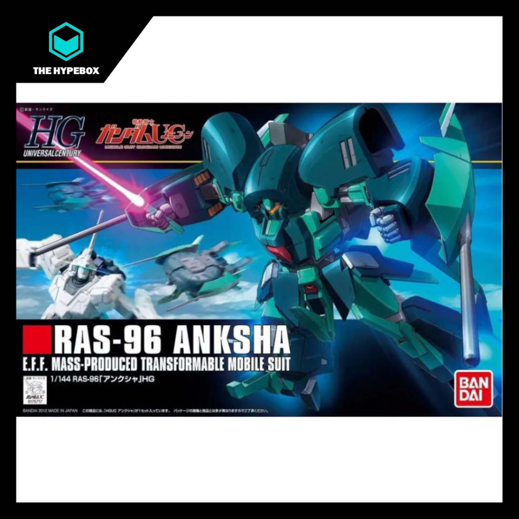 BANDAI - 1/144 HGUC RAS-96 ANKSHA - Mobile Suit Gundam Unicorn | Shopee ...