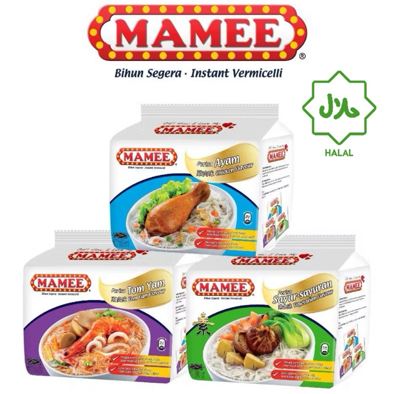 local stock💚「Halal」Mamee Bihun Chicken 55g x 5s Bihun Tom Yum 55g Packs ...