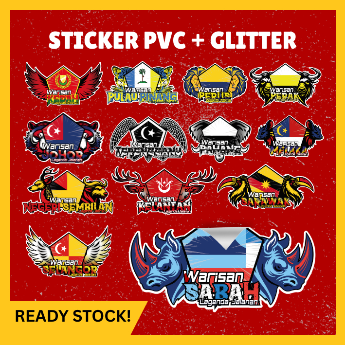 STICKER PVC (Glitter Effect) | Sticker Label Motorcyle & Car | Design ...