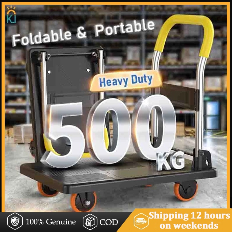 Trolley Heavy Duty Troli Barang Foldable 1000KG Hand Truck 手推車 拉貨 Troli Beroda | Shopee Malaysia