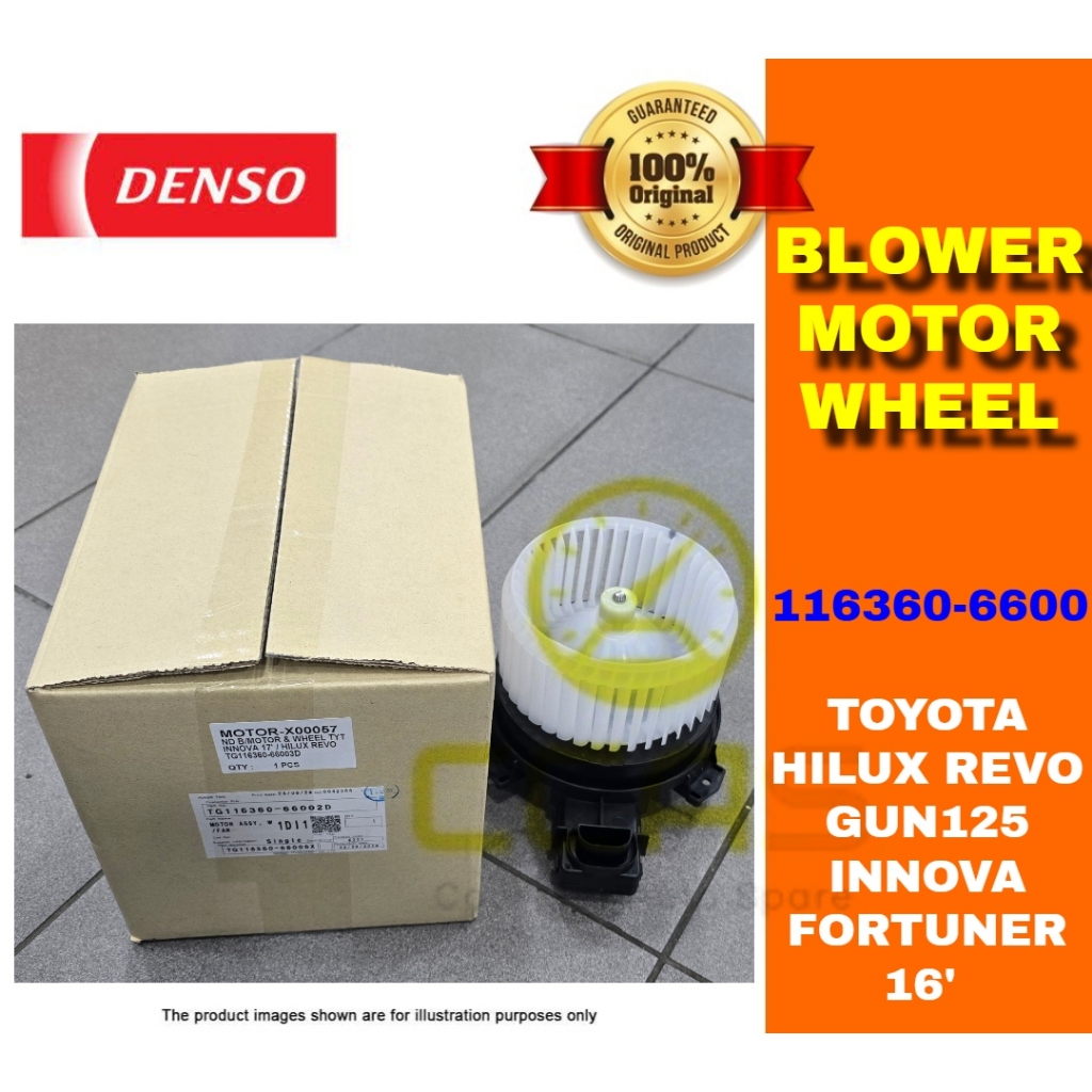 100% ORI DENSO AIRCOND BLOWER MOTOR (WITH WHEEL) 116360-6600 HILUX REVO ...