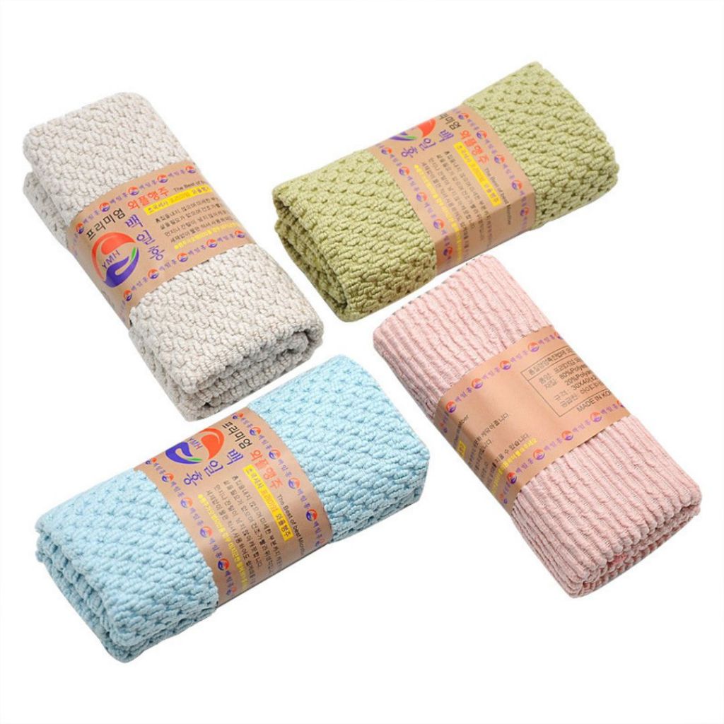 Ultra-Absorbent Korean Microfiber Cloths (4-Pack) | Reusable, Streak ...