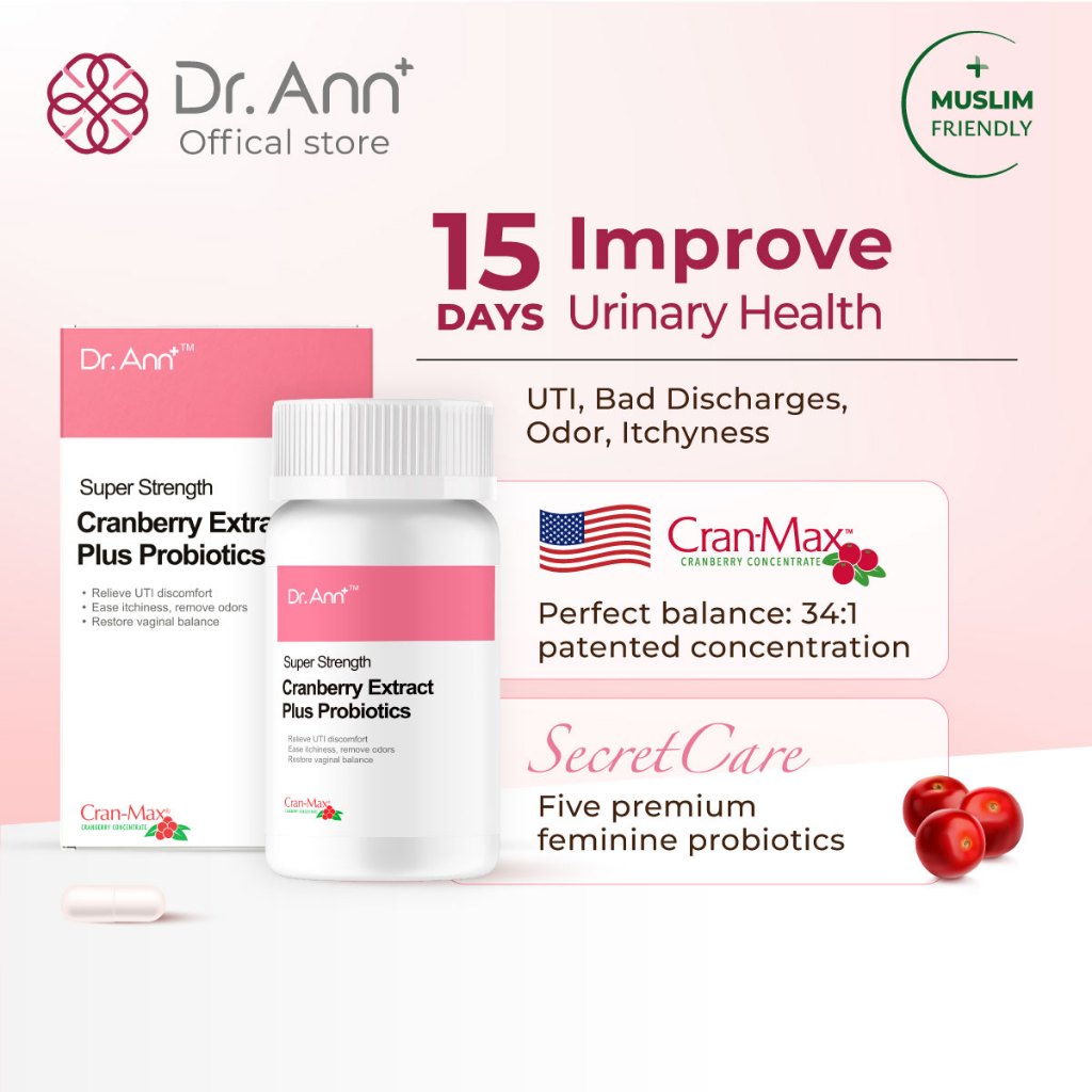 DrAnn HER Cran-Max Cranberry Probiotics Protect from Urinary Tract ...