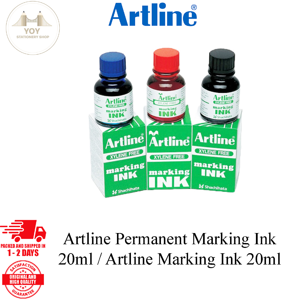 Artline Permanent Marking Ink 20ml / Artline Marking Ink 20ml | Shopee ...