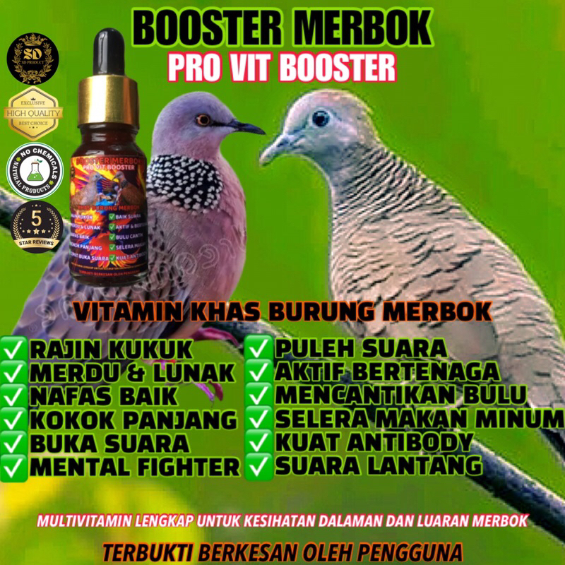 Booster merbok vitamin burung jenis merbok terkukur | Shopee Malaysia