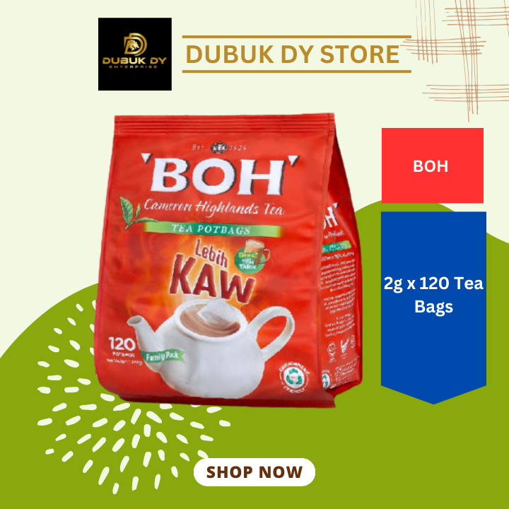 BOH Cameron Highlands Tea PotBag Lebih Kaw 2g x 120 Tea Bags | Shopee ...