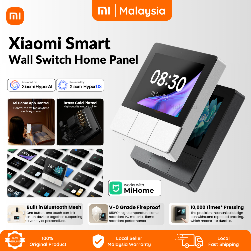 Xiaomi Smart Home Switch Panel Bluetooth Mesh Gateway Touch Screen 86 ...