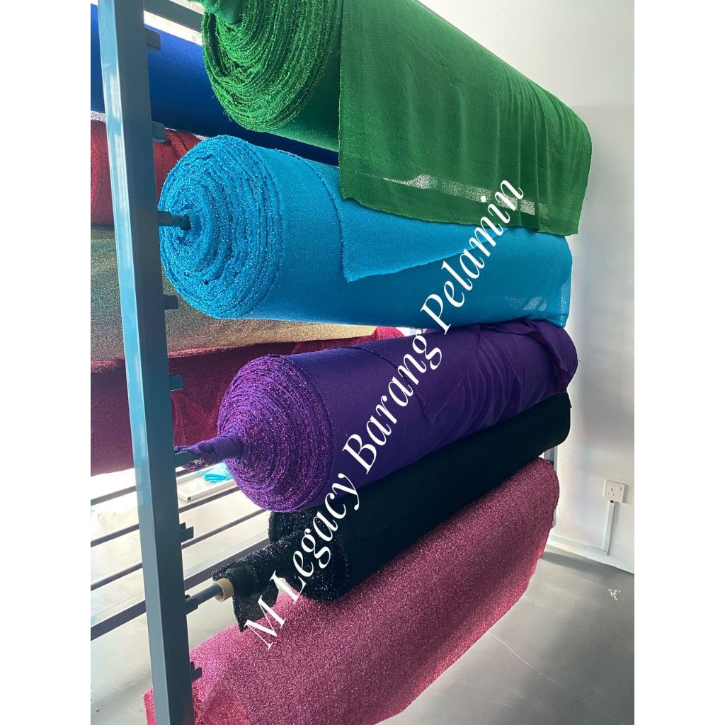 Kain Glitter Bidang 60 inci Shining Cloth Stretchable Fabric Selfie ...