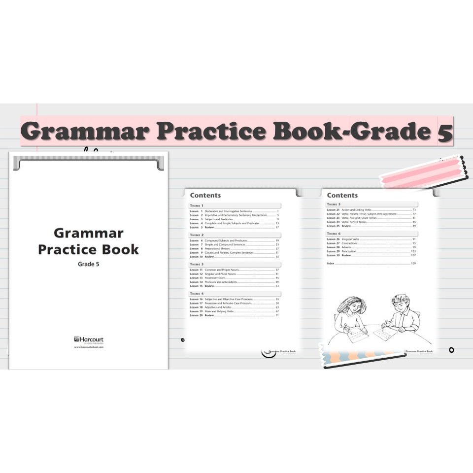 [PRE551] 172 pages Grammar Practice Book-Grade 5 Worksheet for Pre ...