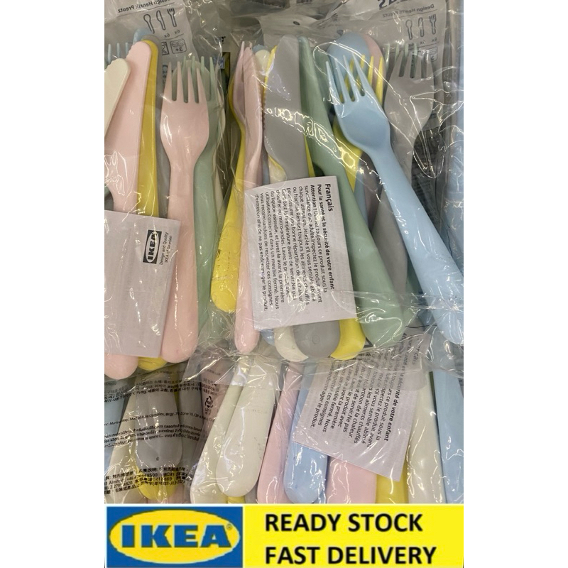Original IKEA KALAS 6 Set Cutlery Set 3pcs/1pc (Fork, Knife, Spoon ...
