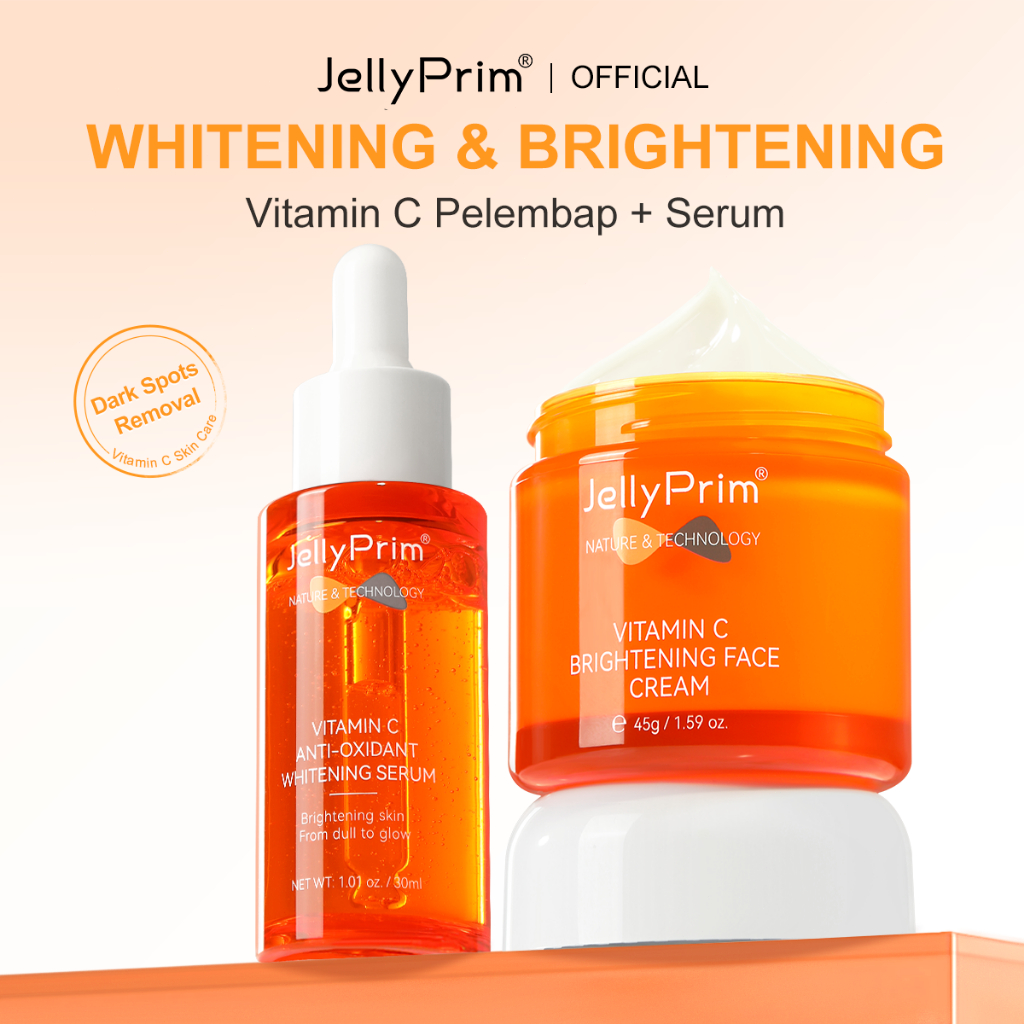 JellyPrim Vitamin C Skin Care Set Dark Spot Removal Face Whitening ...