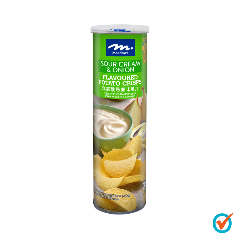 Meadows Potato Crisps Chips 130g - Sour Cream & Onion | Shopee Malaysia