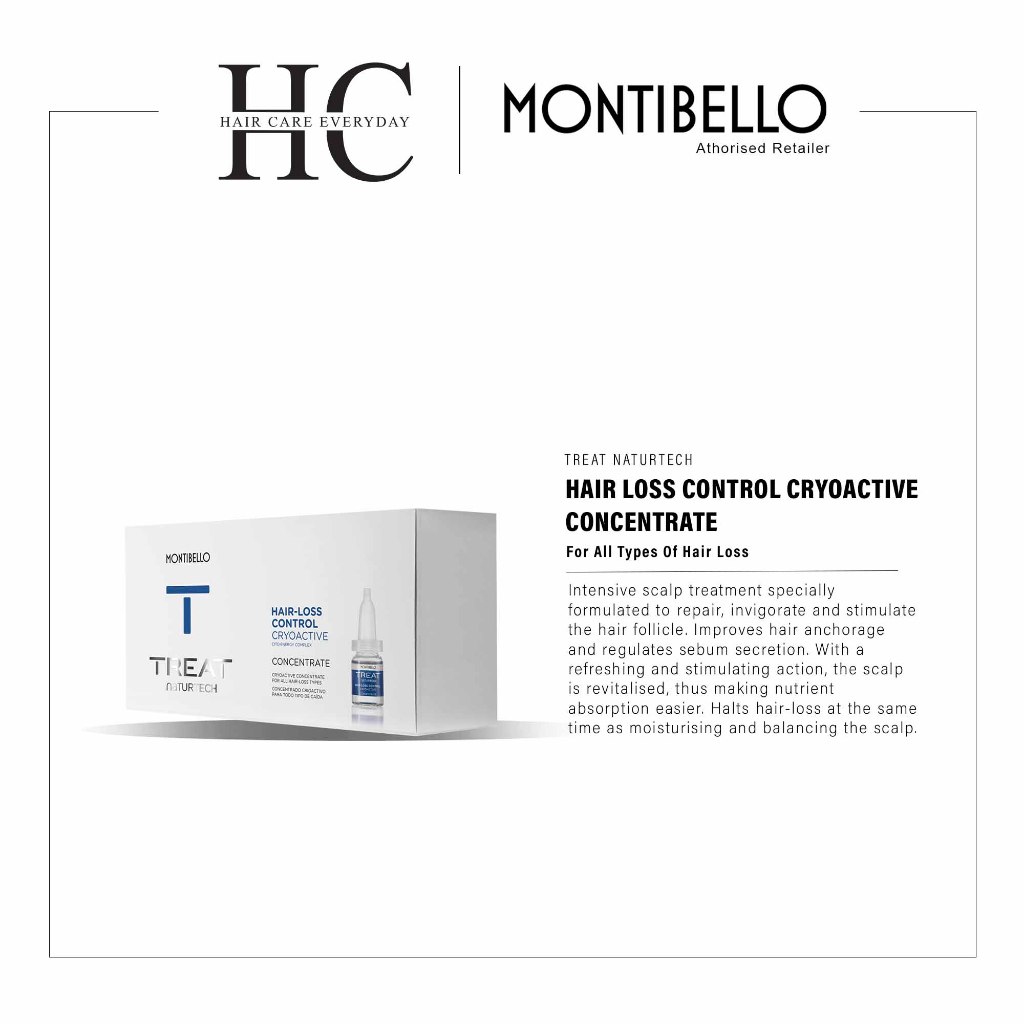 Montibello Hair Loss Cryo Active Concentrate 30 X 7ml For Hair loss ...