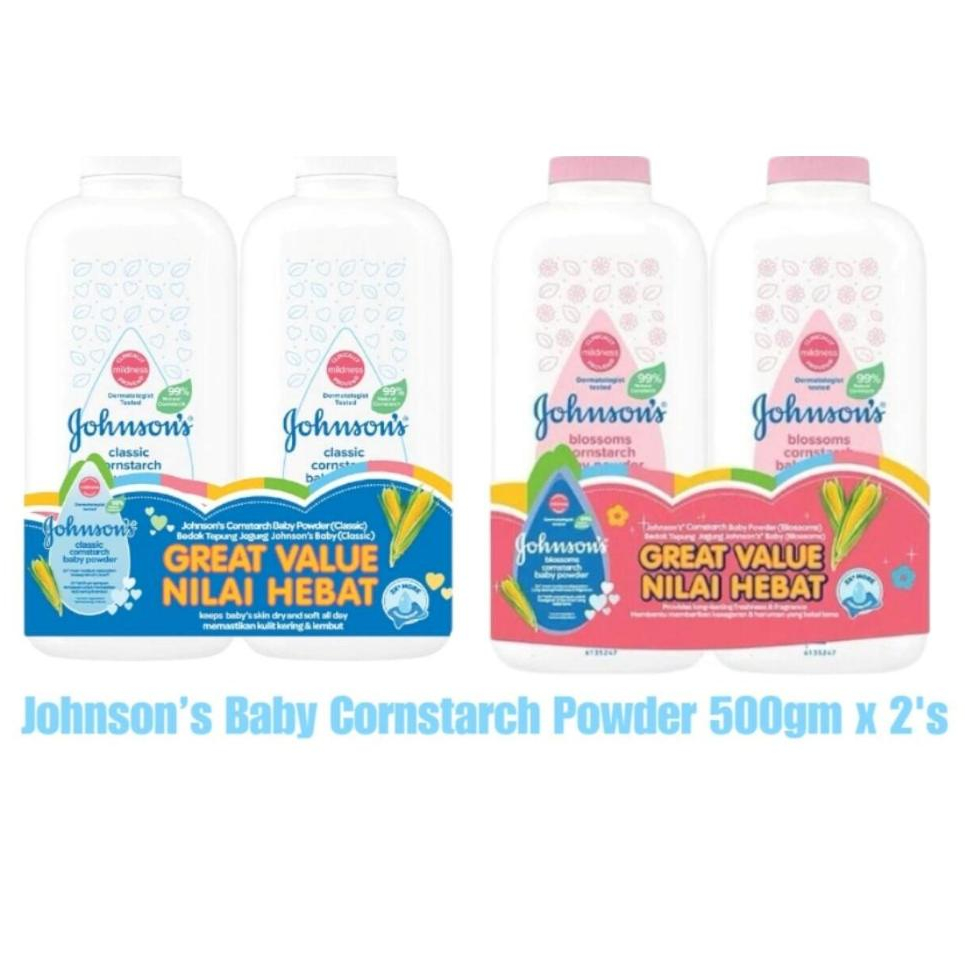 READY STOCK Johnson's Baby Corn Starch Powder (500gx2 Twin Pack ...