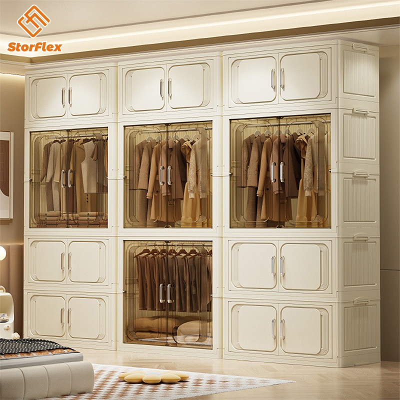 Wardrobe Cupboard Storage Cabinet Almari Baju Foldable Multipurpose ...