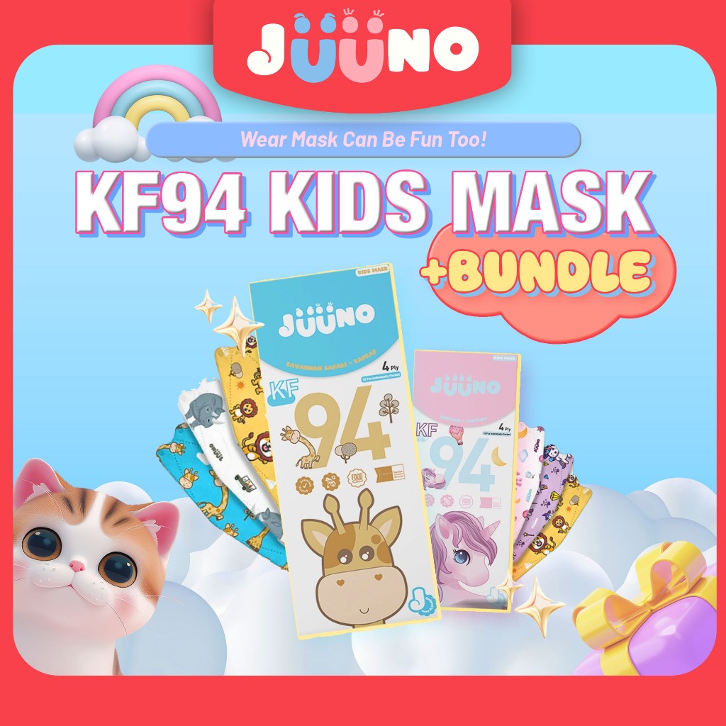 JUUNO Kids Mask KF94 4 Ply (2 Boxes) | Shopee Malaysia