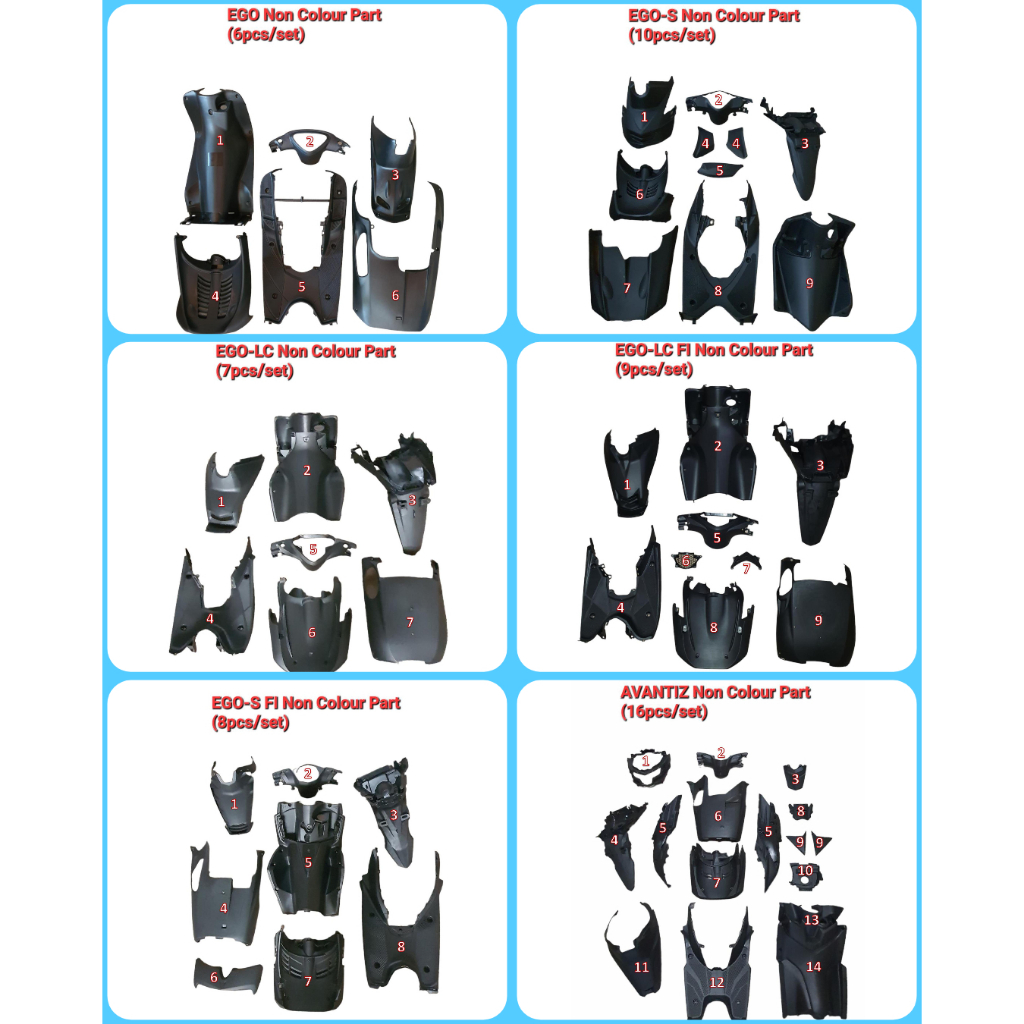 YAMAHA EGO / LC / LC FI / S / S FI / AVANTIZ INNER HLD FULL SET READY ...