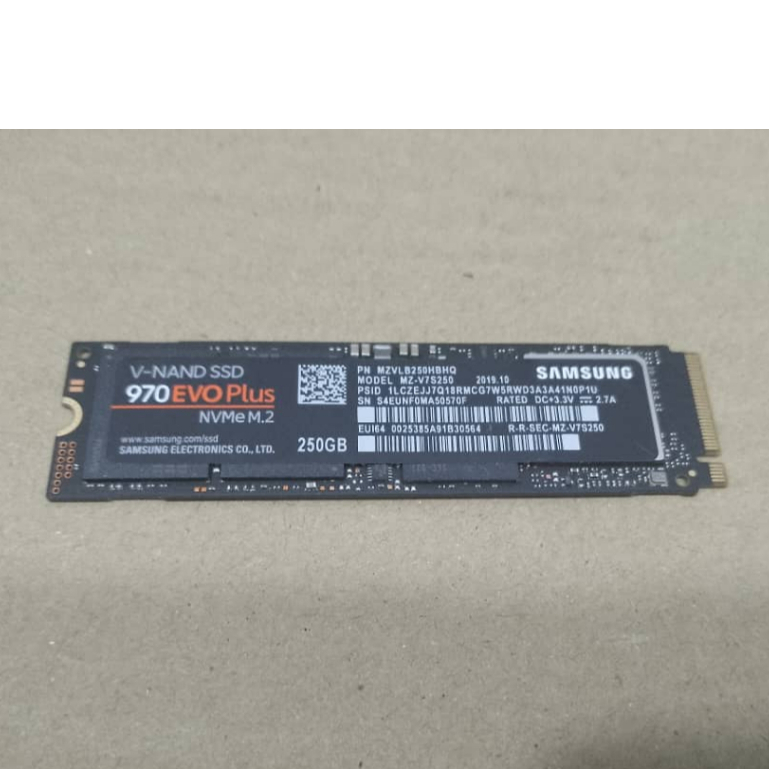 SAMSUNG V - NAND SSD 250GB,NVMeM.2,MZ-V7S250,970 EVO PLUS,(KN 749) | Shopee Malaysia