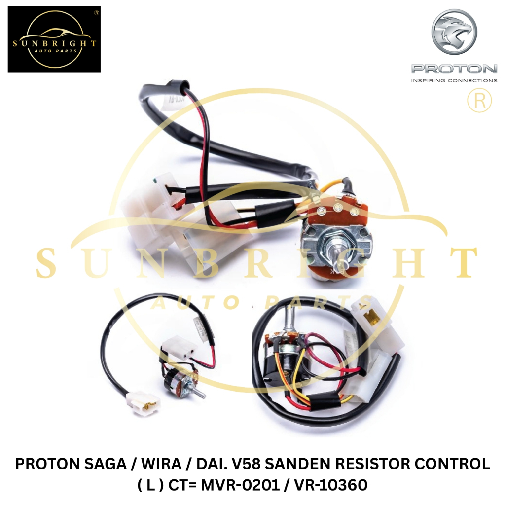PROTON SAGA / WIRA / DAI. V58 SANDEN RESISTOR CONTROL ( L ) CT= MVR-0201 / VR-10360 | Shopee ...