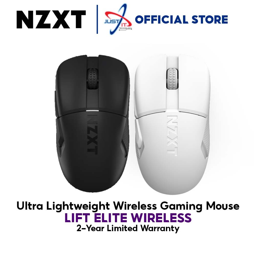 NZXT LIFT ELITE WIRELESS HYPERSONIC LIGHTWEIGHT WIRELESS GAMING MOUSE ...