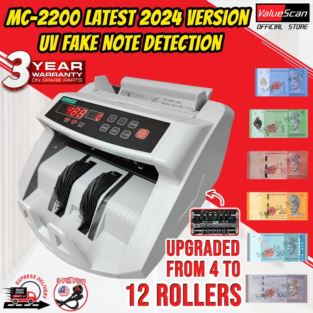 Valuescan MC-2200 Latest 2024 Upgraded UV Money Counting Machine / Bank ...