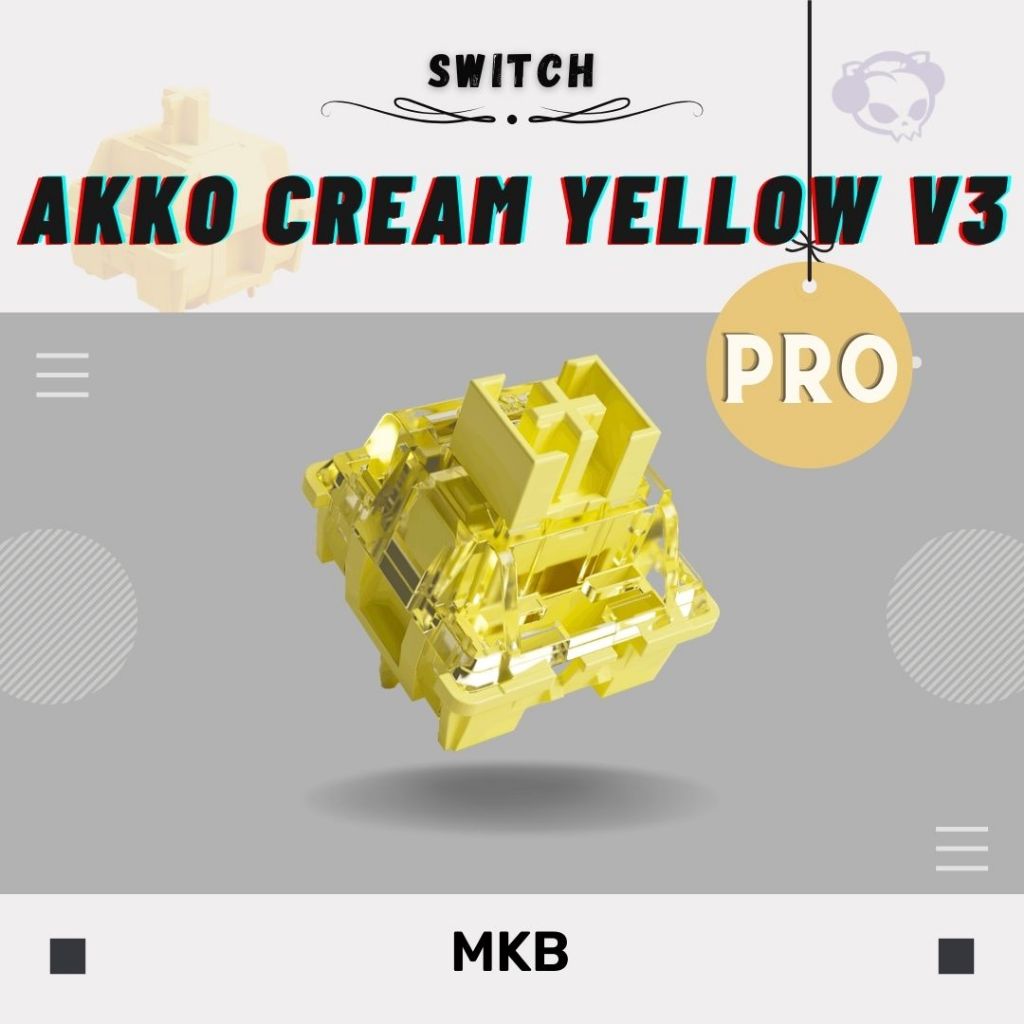 Akko Cream Yellow V3 Pro Linear Switch For Mechanical Keyboards ...
