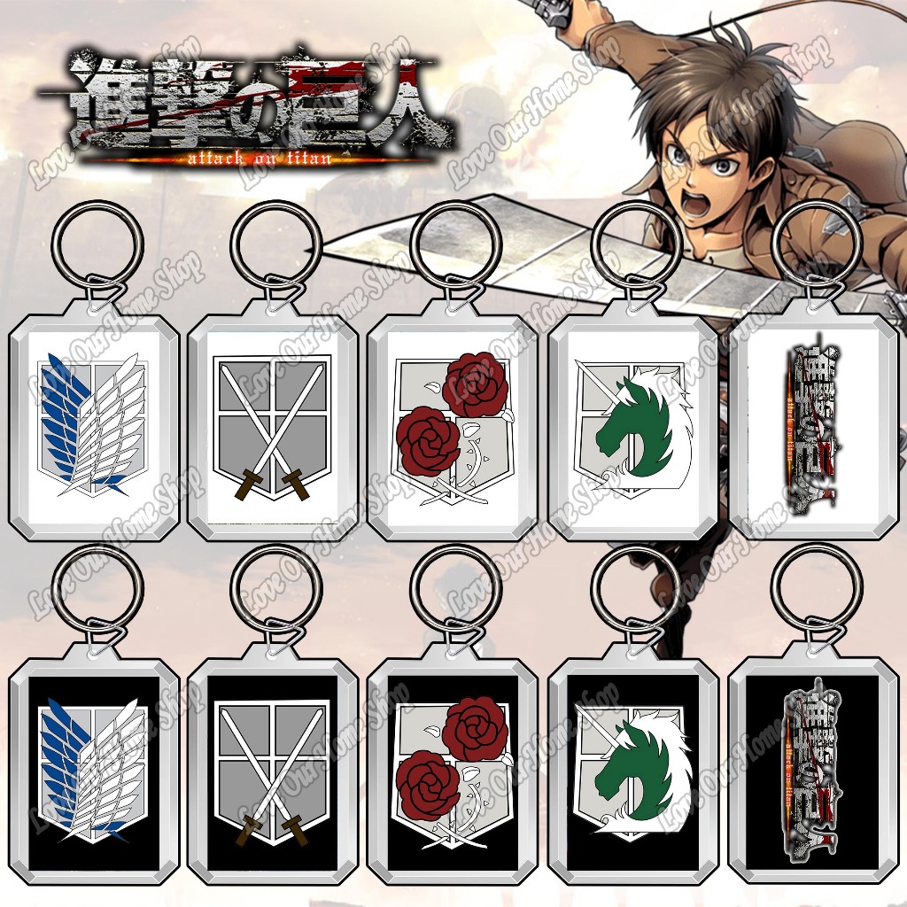 Acrylic Keychain Double Sided DIY, Transparent Keychain Anime [Attack ...