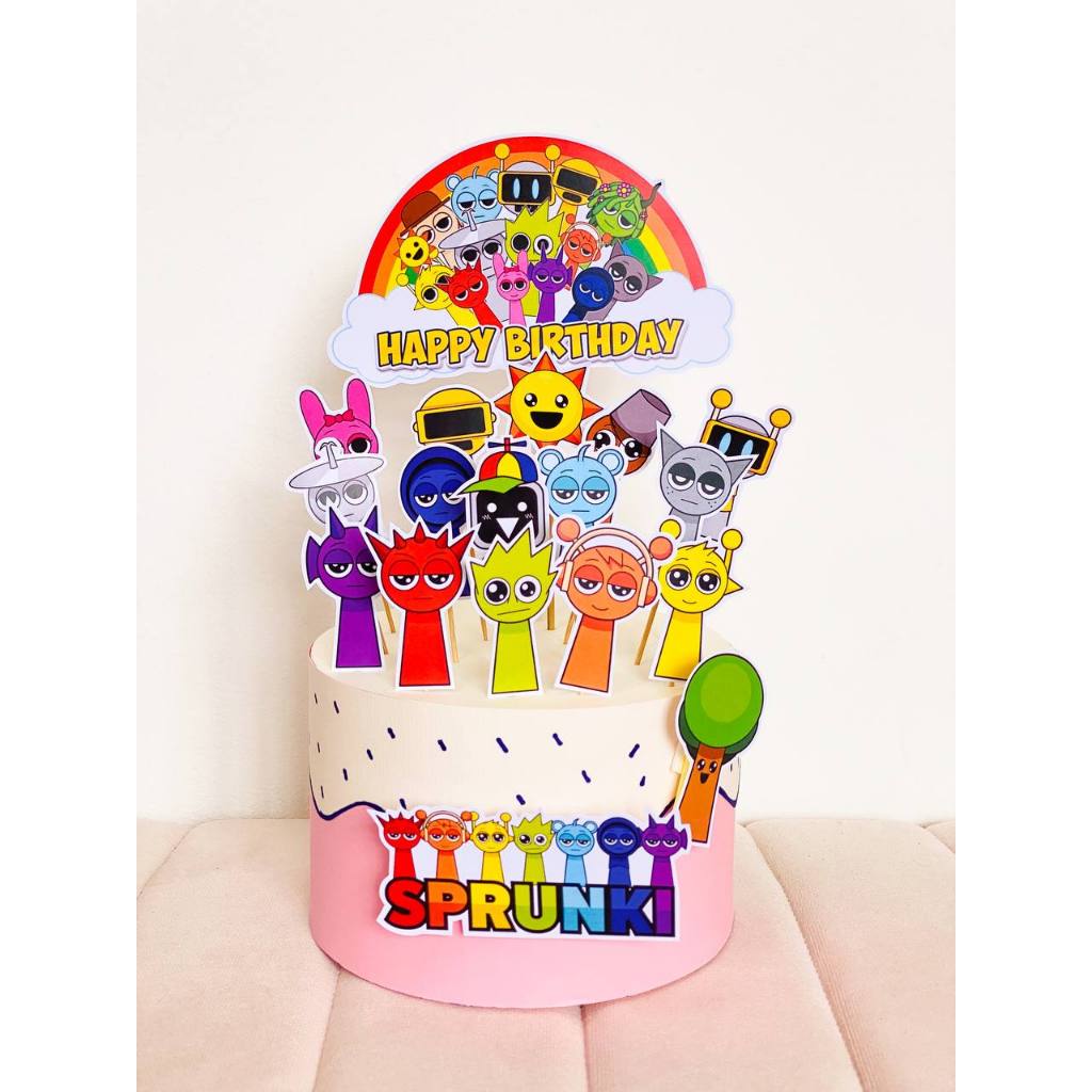 Sprunki Cake Topper set (NO DIY NEEDED) | Shopee Malaysia