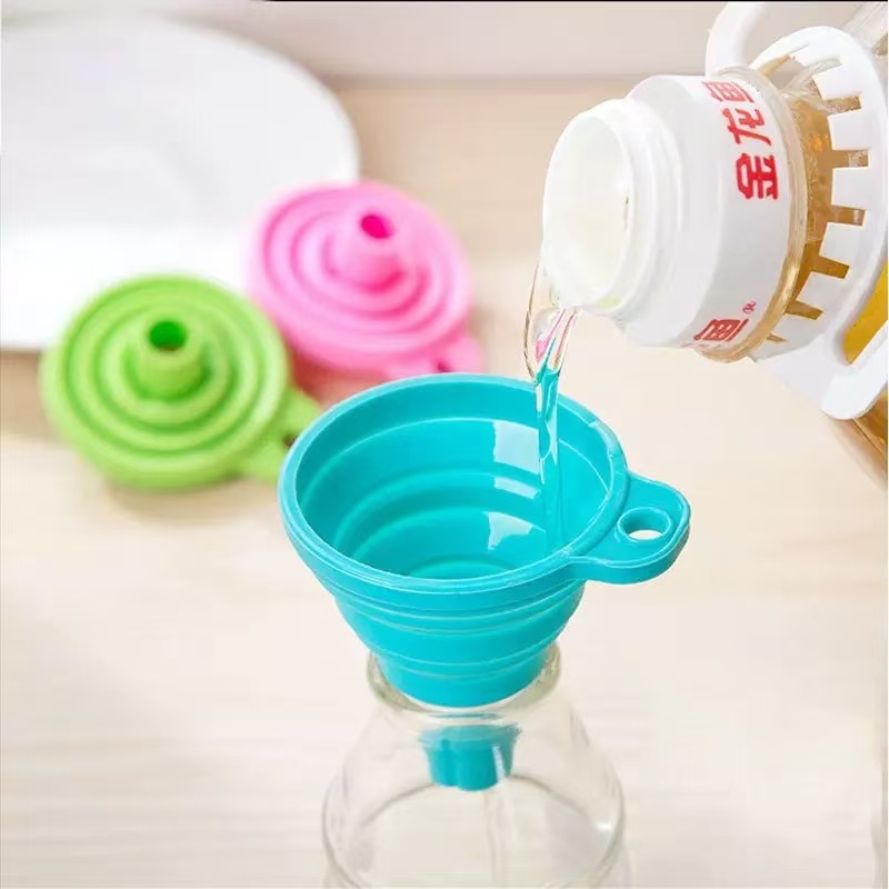 Corong Silicone Gel Foldable Funnel Collapsible Style Funnel Hopper ...