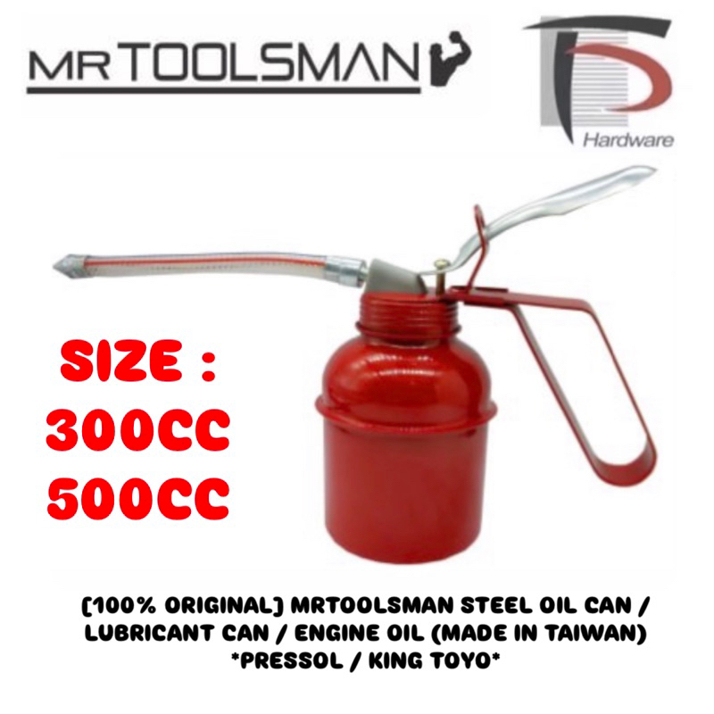 [100% ORIGINAL] MRTOOLSMAN STEEL OIL CAN / LUBRICANT CAN / ENGINE OIL ...