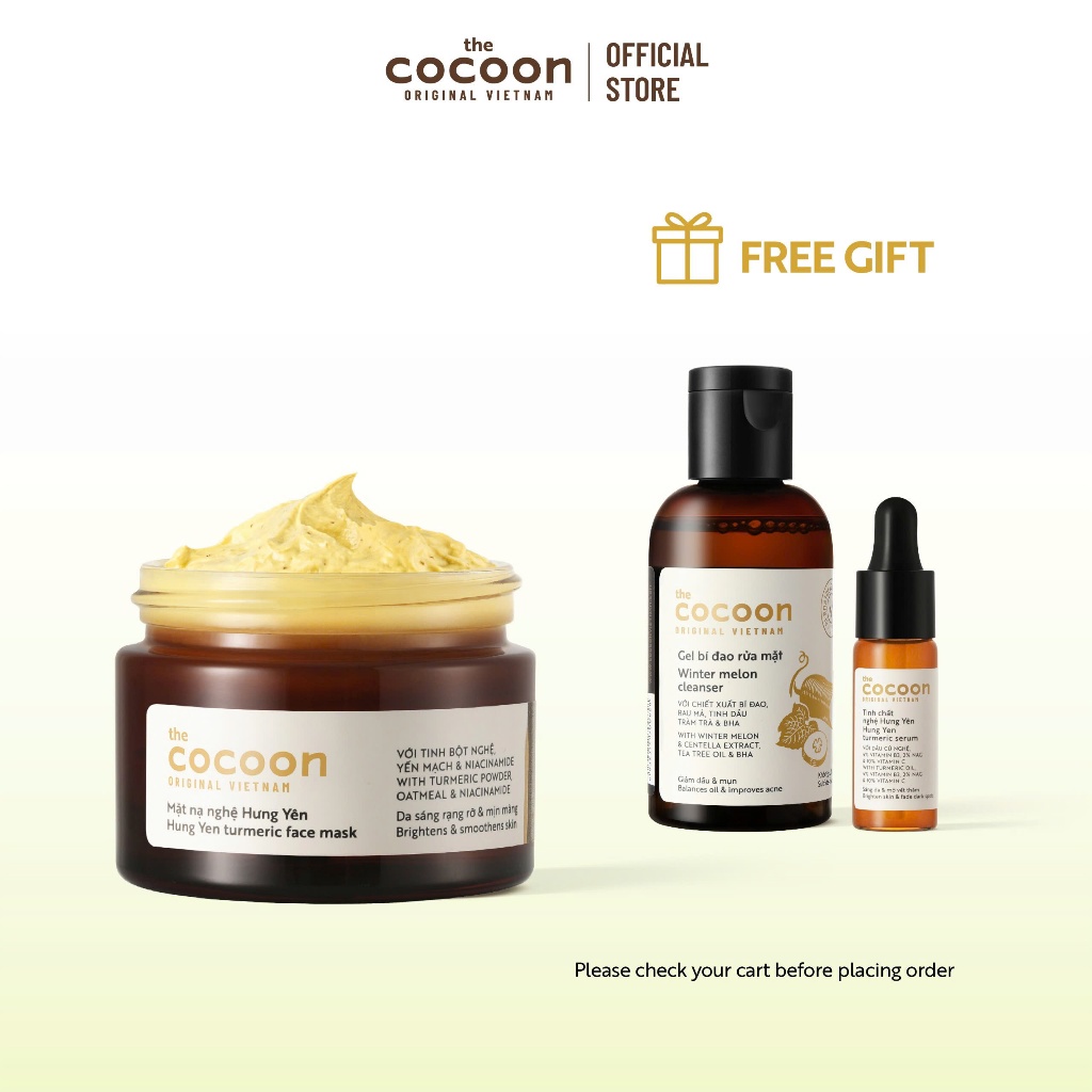 [BUY 1 GET 2| 12PM 24-30.4] COCOON Hung Yen Turmeric Face Mask Radiant ...