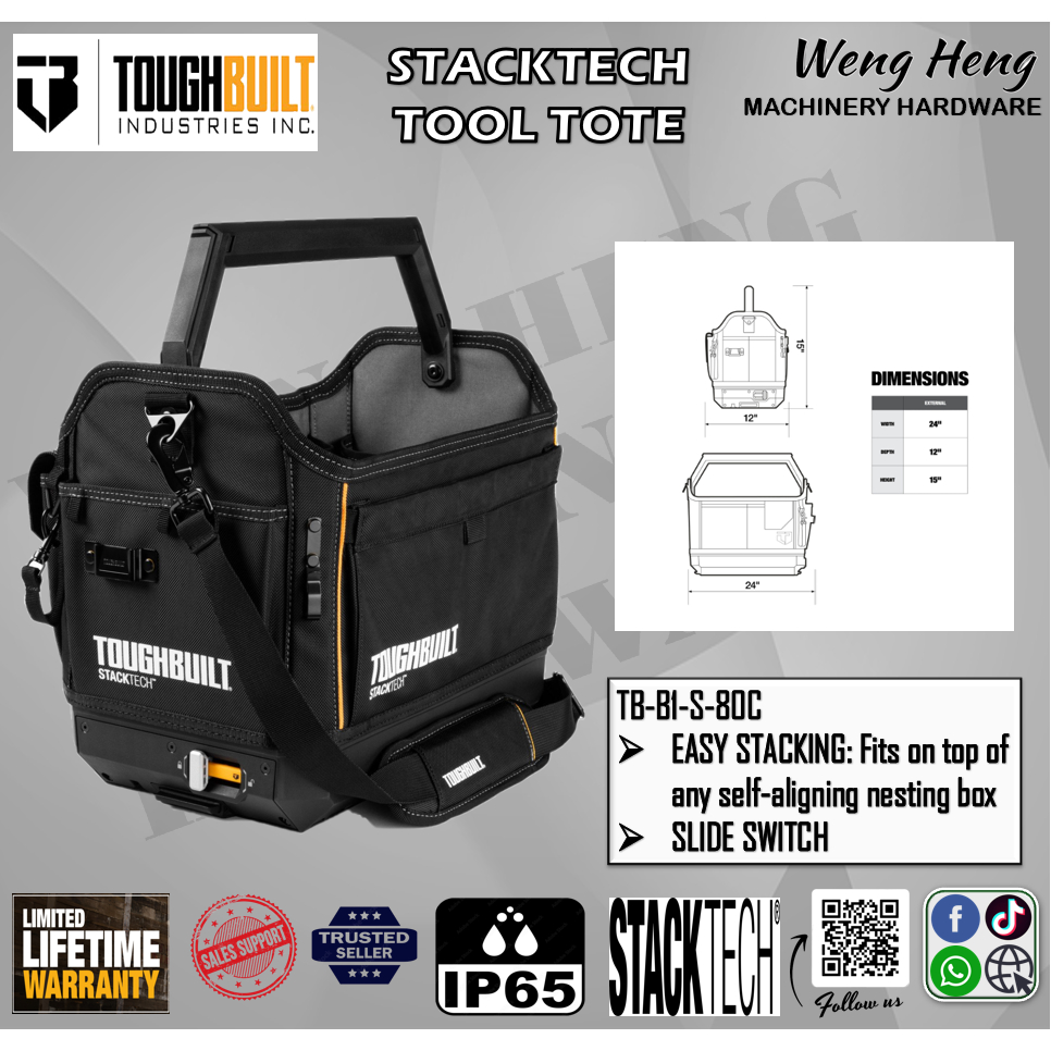 TOUGHBUILT StackTech Tool Tote - TB-B1-S-80C | Shopee Malaysia