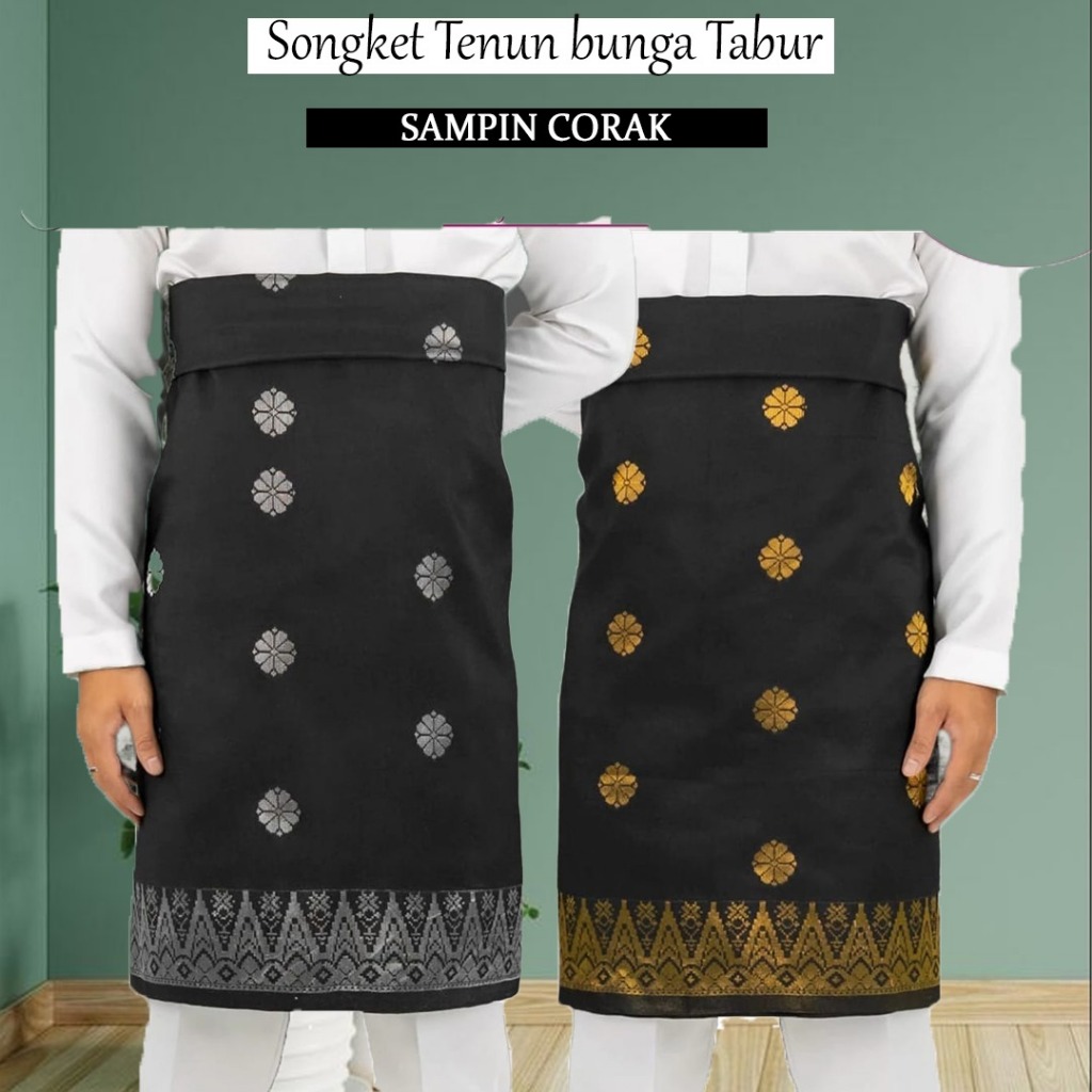 SAMPIN BUNGA TABUR | SONGKET TENUN COTTON | MUSLIM FASHION | MEN MUSLIM ...
