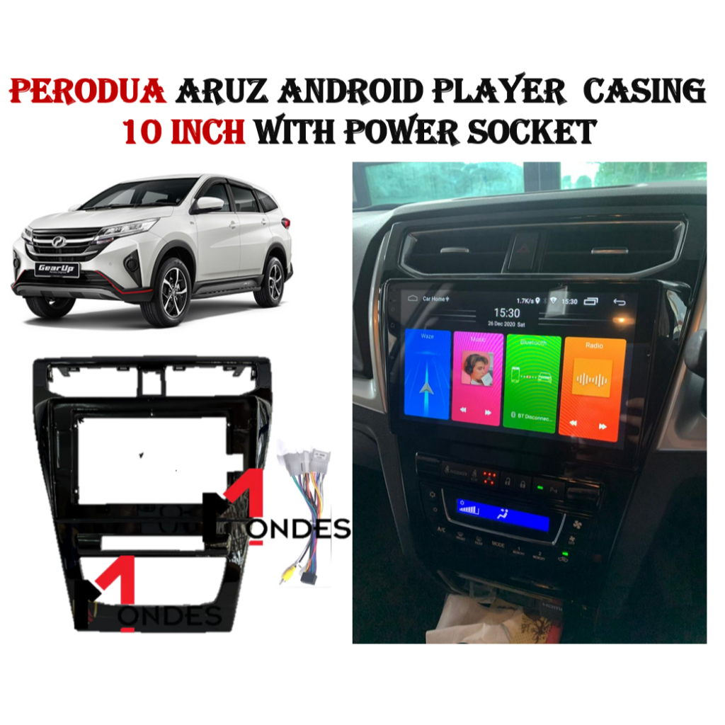 Perodua Aruz 2018-2025 Android Player Casing 10" inch with Perodua 3 ...
