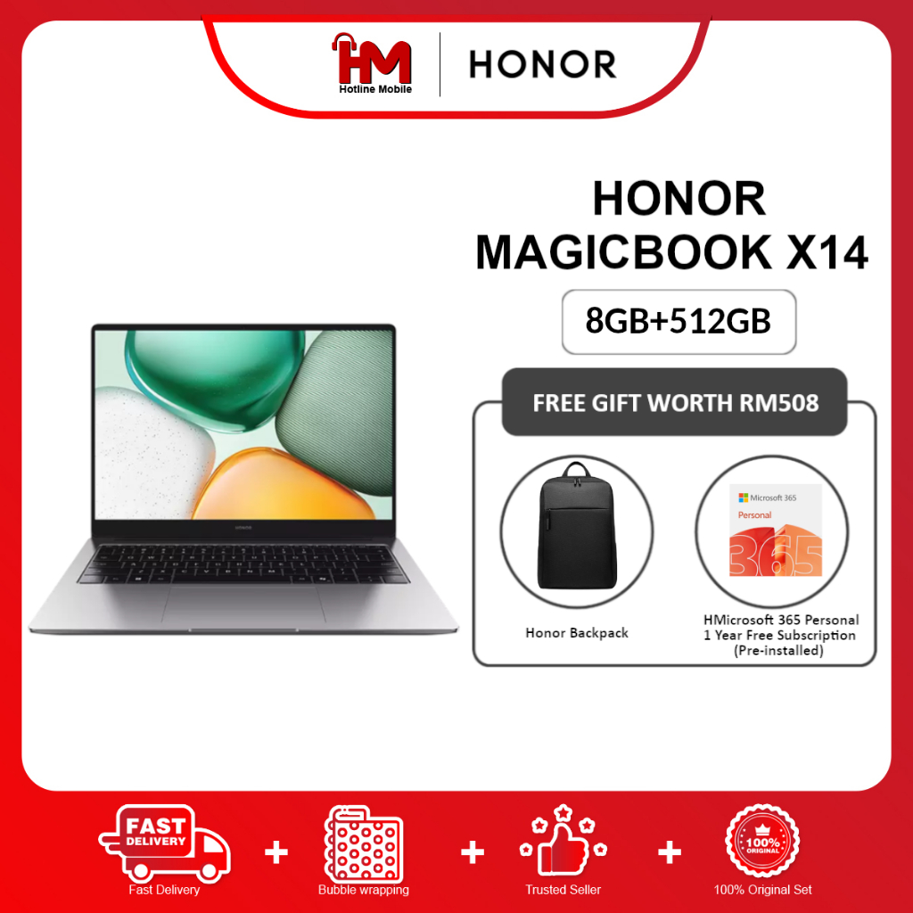 Honor MagicBook X14 2025 i5 13th (8GB RAM+512GB SSD) Laptop | Original ...
