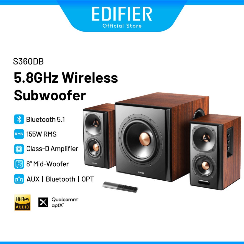 Edifier S360DB 2.1 Speaker - Bluetooth V5.1 | Hi-Res Audio | Wireless ...